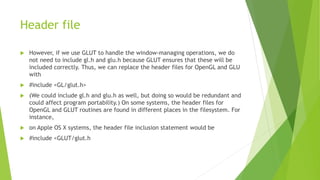 openGL basics for sample program.ppt | 3-D Graphics | Computer Software ...