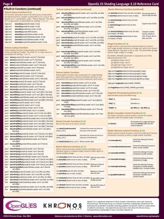 OpenGL ES 3.1 Reference Card | PDF | Programming Languages | Computing