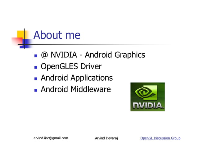 OpenGLES - Graphics Programming in Android | PPT