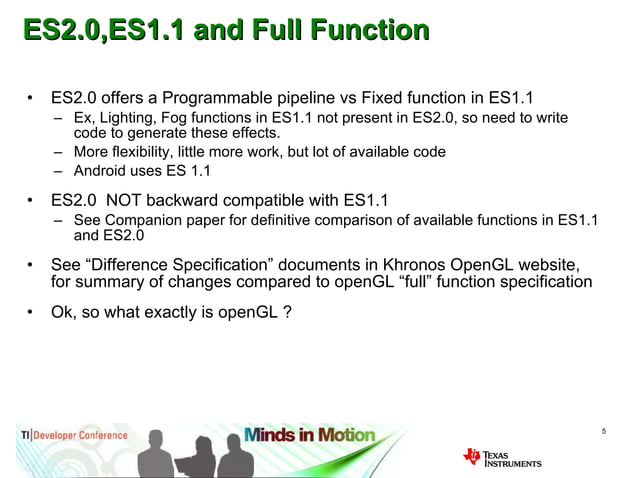 OpenGL ES based UI Development on TI Platforms | PPT