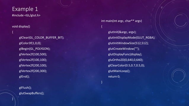 Open Gl Polygon Code Review Pptx Programming Languages Computing