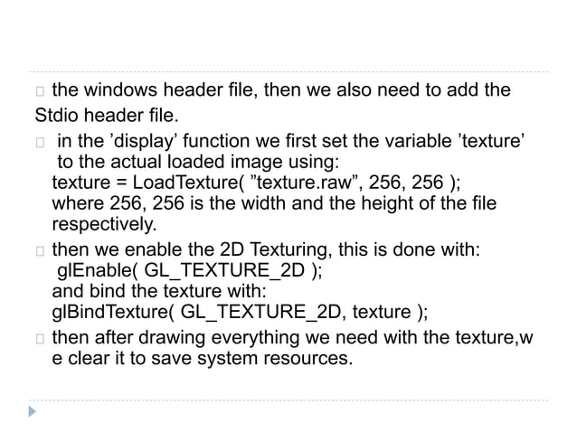 Opengl Texturing Ppt