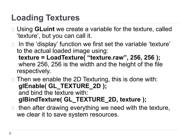Opengl Texturing Pptx 3 D Graphics Computer Software And Applications