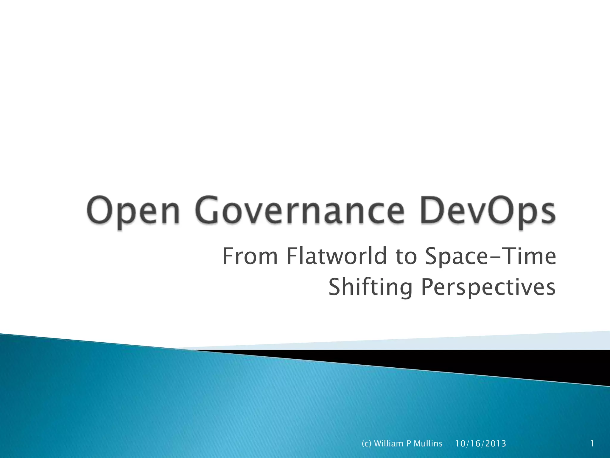 Open governance dev ops | PPTX