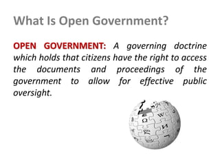 Open government the peaceable revolution | PDF | Political Issues ...