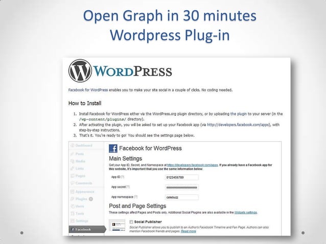 Getting started with Facebook OpenGraph API | PPT