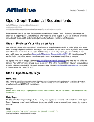 Facebook Open Graph Tech Requirements | PDF