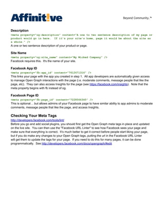 Facebook Open Graph Tech Requirements | PDF