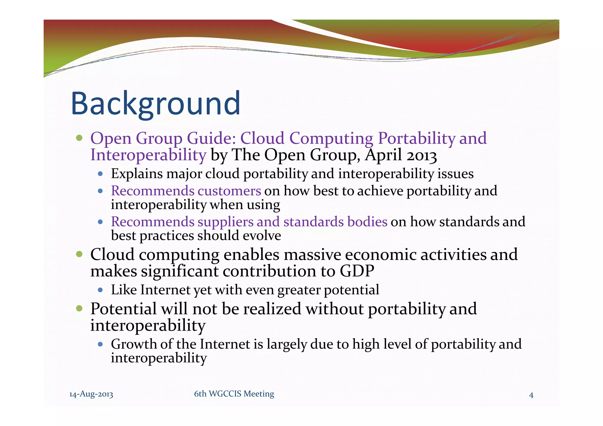Cloud Portability and Interoperability Architecture Model and Best Practices Based on Open Group ...