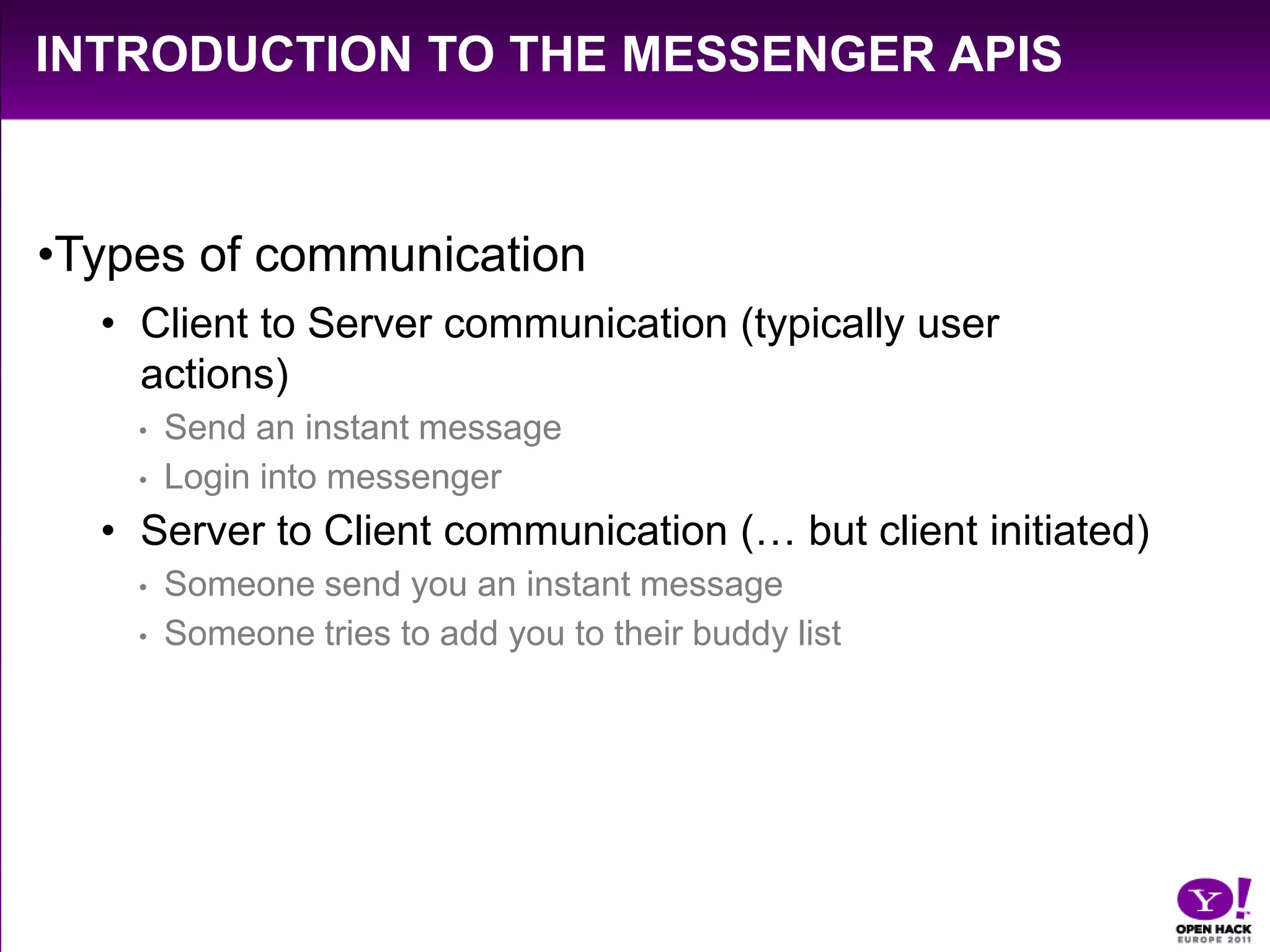 Introduction to Messenger APIs | PPTX