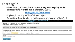 Microsoft IoT & Data OpenHack Zürich Day 2 | PPT
