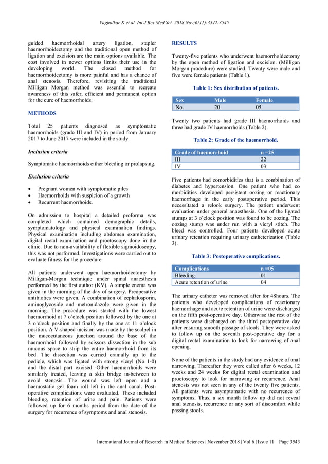 Open haemorrhoidectomy revisited: the study of 25 cases | PDF