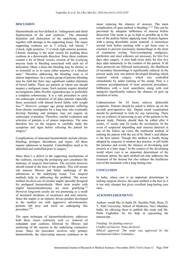 Open haemorrhoidectomy revisited: the study of 25 cases | PDF
