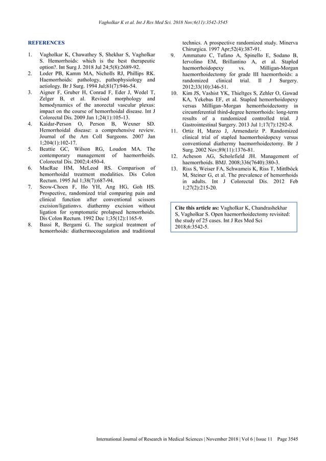 Open haemorrhoidectomy revisited: the study of 25 cases | PDF