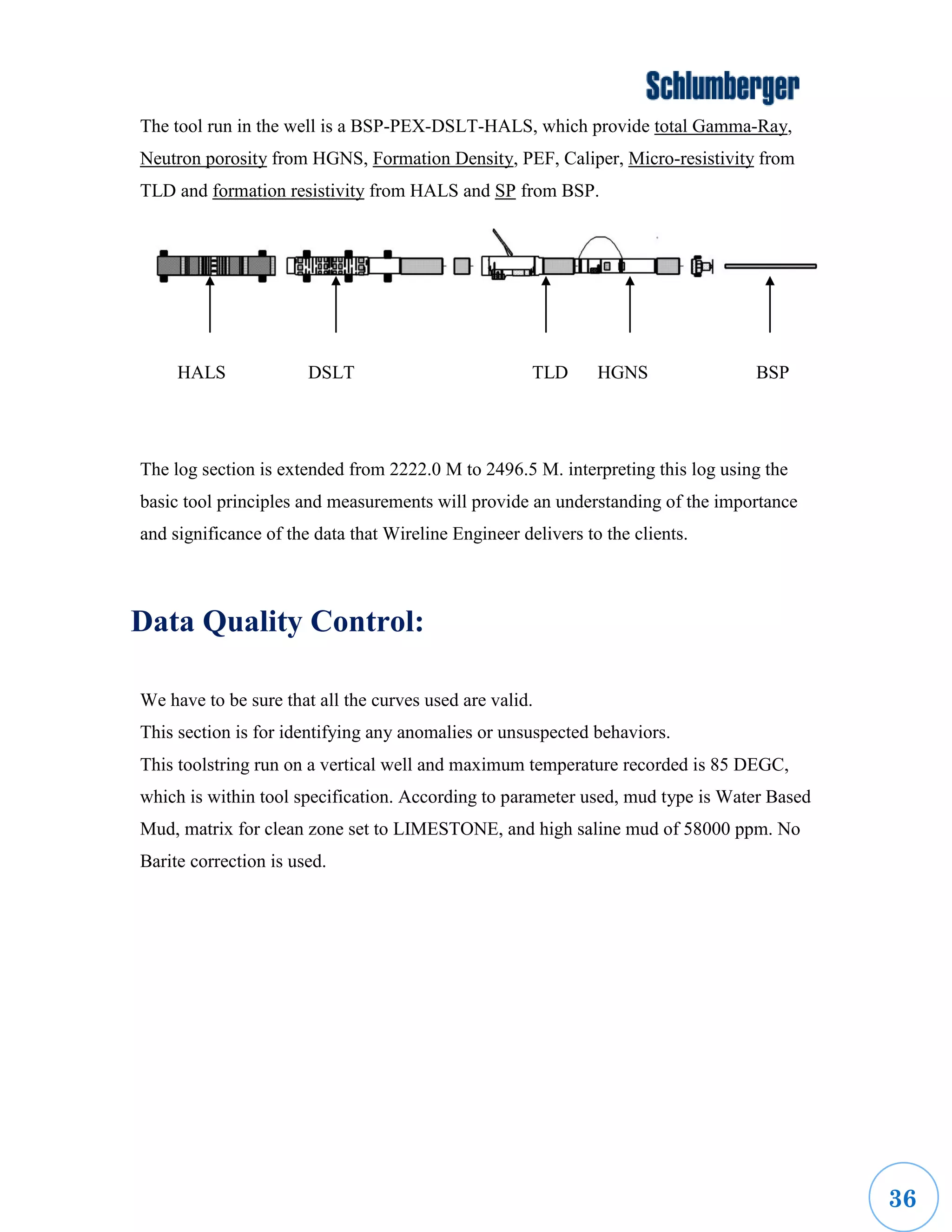 Openhole wireline logging and interpretation schlum. report-33-46 | PDF