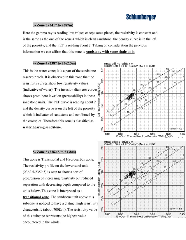 Openhole wireline logging and interpretation schlum. report-33-46 | PDF