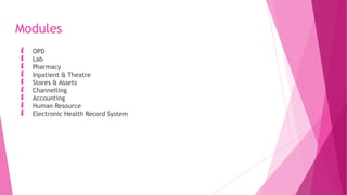 Open hospital management information system | PPT