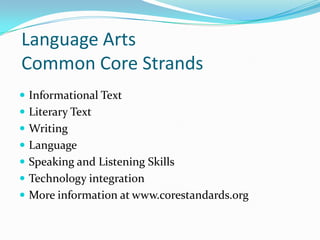 Open House 2013 - Language Arts | PPTX