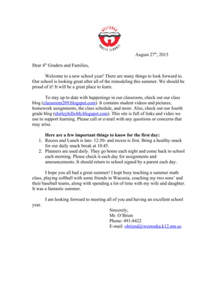 Open House Letter | PDF