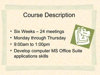 Computer Skills Orientation | PPT | Educational Assessment | Education