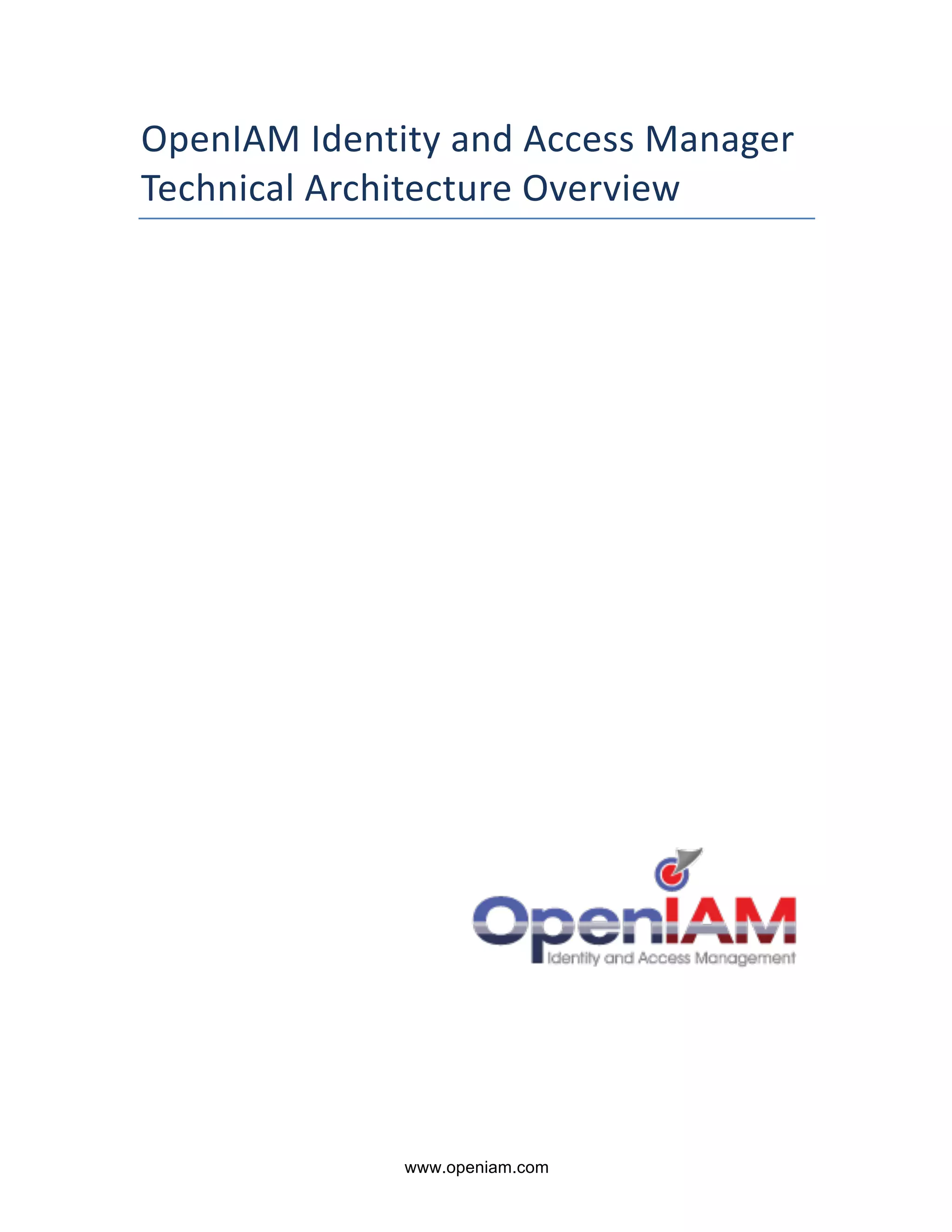 Open iam technicalarchitecture-v3-a | PDF