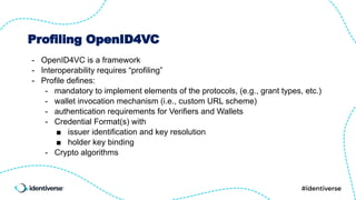 How to Build Interoperable Decentralized Identity Systems with OpenID for Verifiable Credentials ...