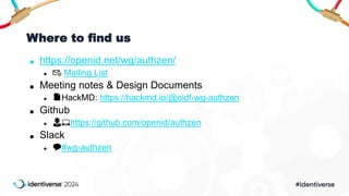 OpenID AuthZEN Interop Read Out - Authorization | PPTX