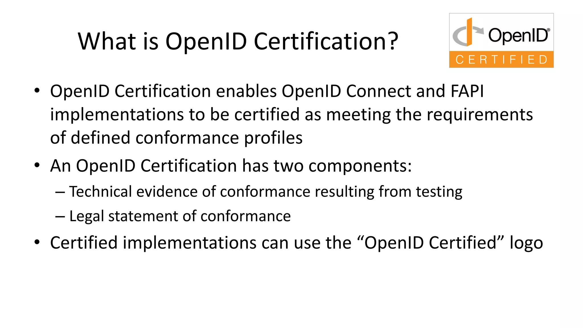 OIDF Workshop 4/29/2019 -- OpenID Certification Update | PDF | Computer Software and ...