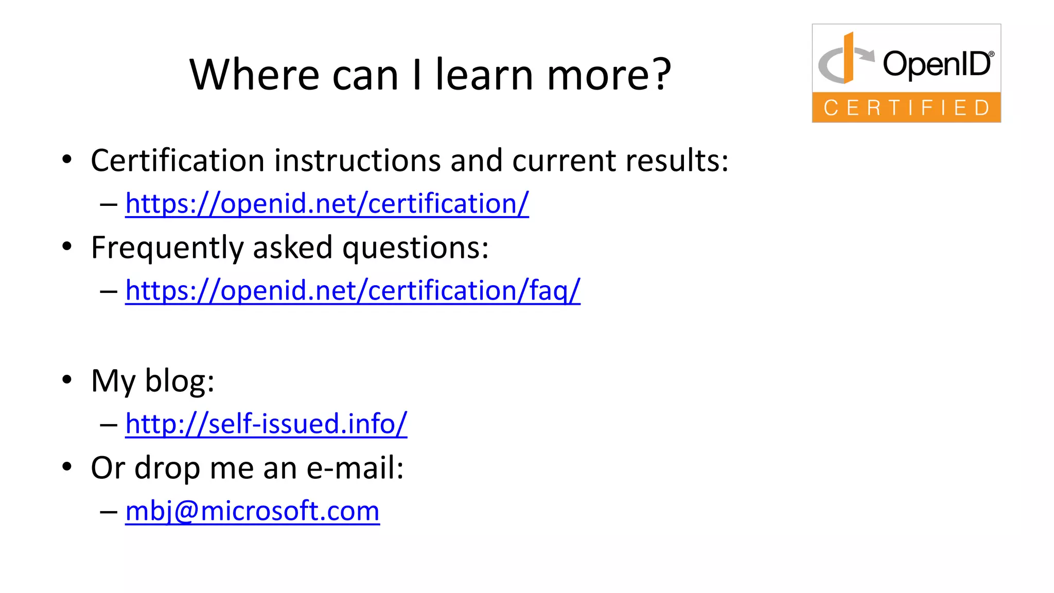 OIDF Workshop 4/29/2019 -- OpenID Certification Update | PDF | Computer Software and ...