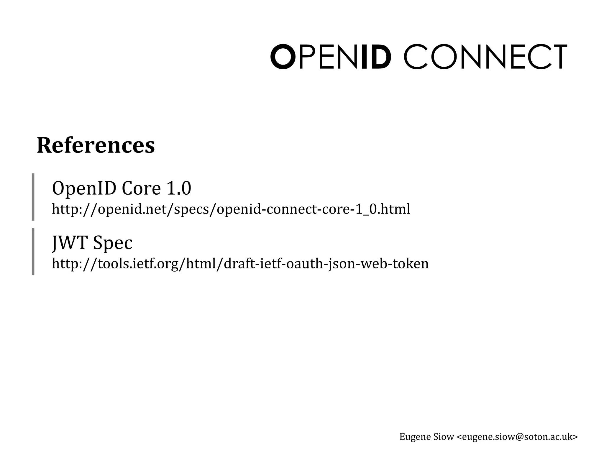 OpenID Connect 1.0 Explained | PPT