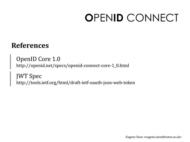 OpenID Connect 1.0 Explained | PPT