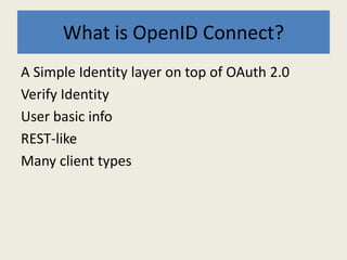 Creating a Sign On with Open id connect | PPT