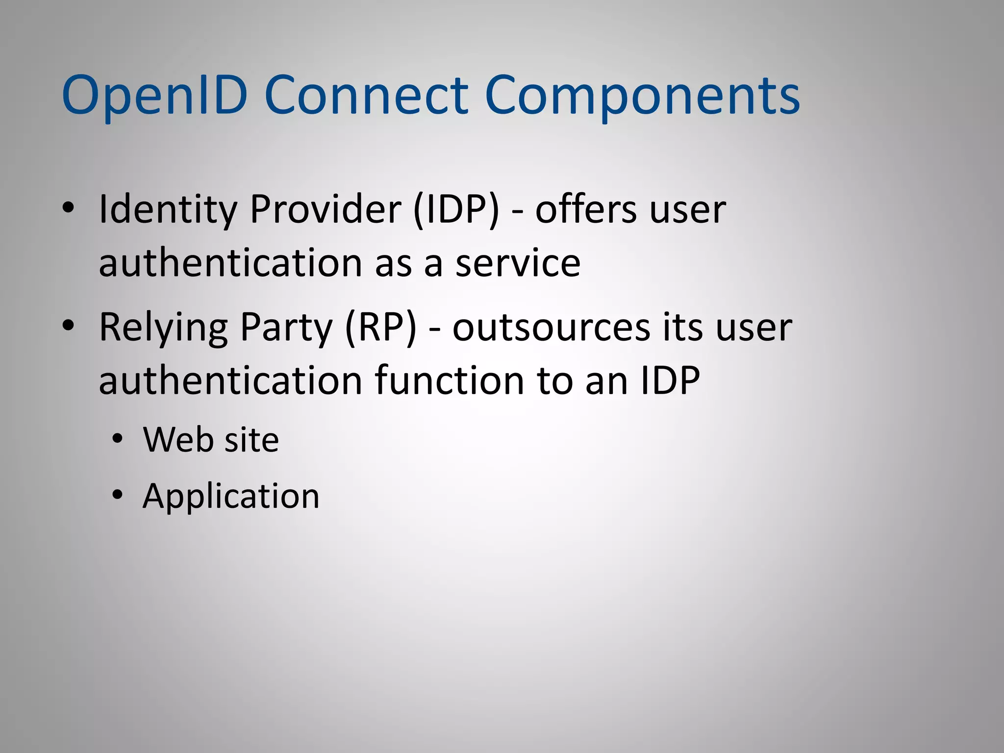 OpenId Connect Protocol | PPTX