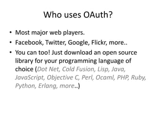 Open id & OAuth | PPTX