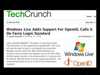 Openid - an identity system for the open Web | PPT