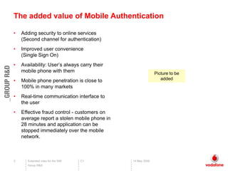 Mobile Authentication on the Internet | PPT