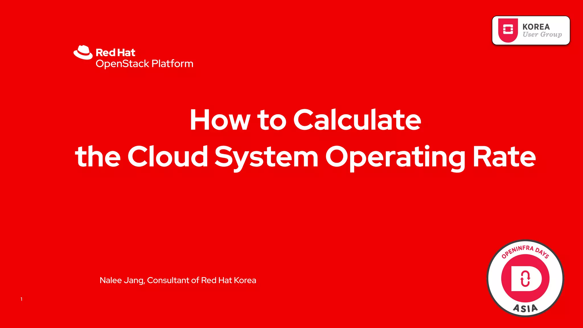 [Open infra] how to calculate the cloud system operating rate | PPT