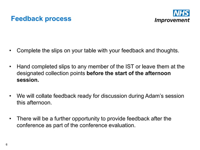 Elective Care Conference: welcome and opening address | PPT