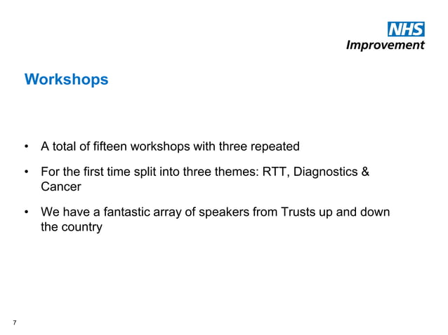 Elective Care Conference: welcome and opening address | PPT