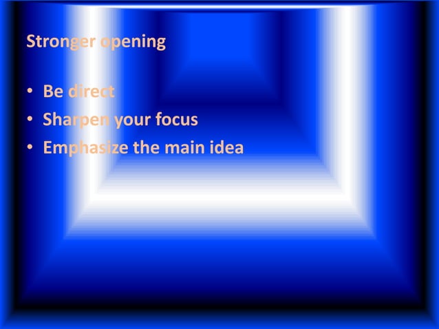 Opening and conclusions | PPT