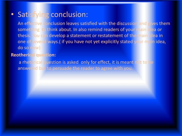 Opening and conclusions | PPT
