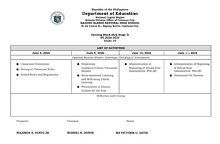 OpeningBlockScool year 2026-2027Detailed lesson plan | DOCX