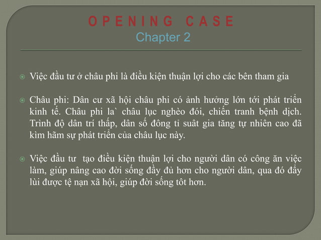 Opening case-chapter 2 | PPT
