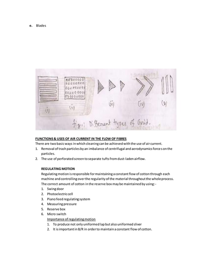 Opening, cleaning, mixing & blending | DOCX