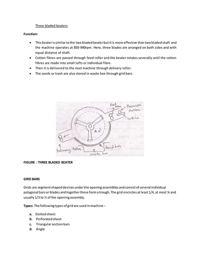 Opening, cleaning, mixing & blending | DOCX