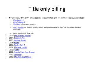 Opening credits analysis | PPTX