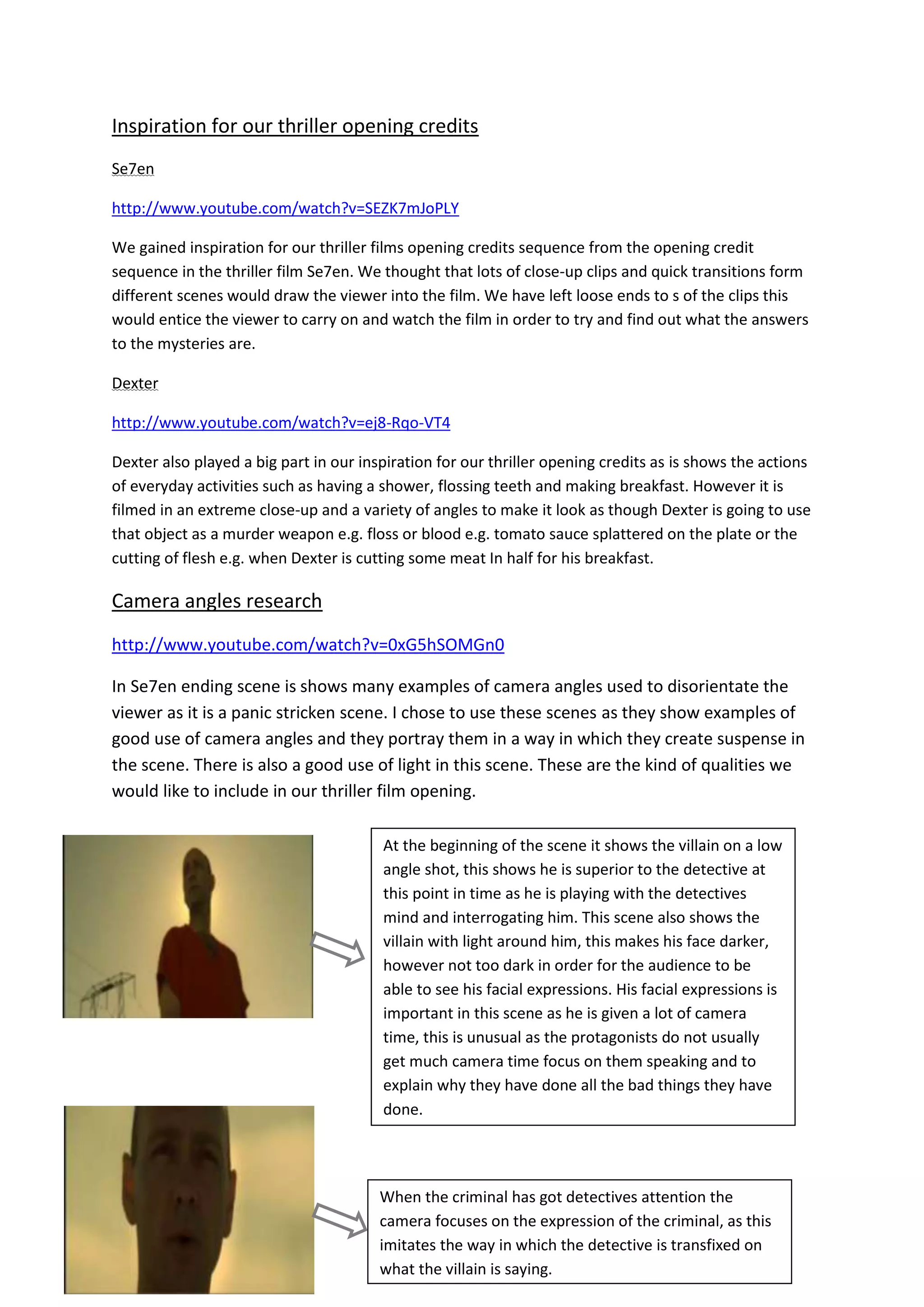 Opening credits inspiration | DOCX