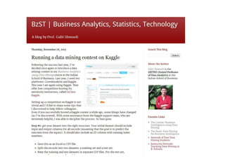 Opening Data With Kaggle | PPT