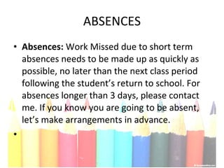 Ms. Topper's FCS Class Policies and Information | PPT