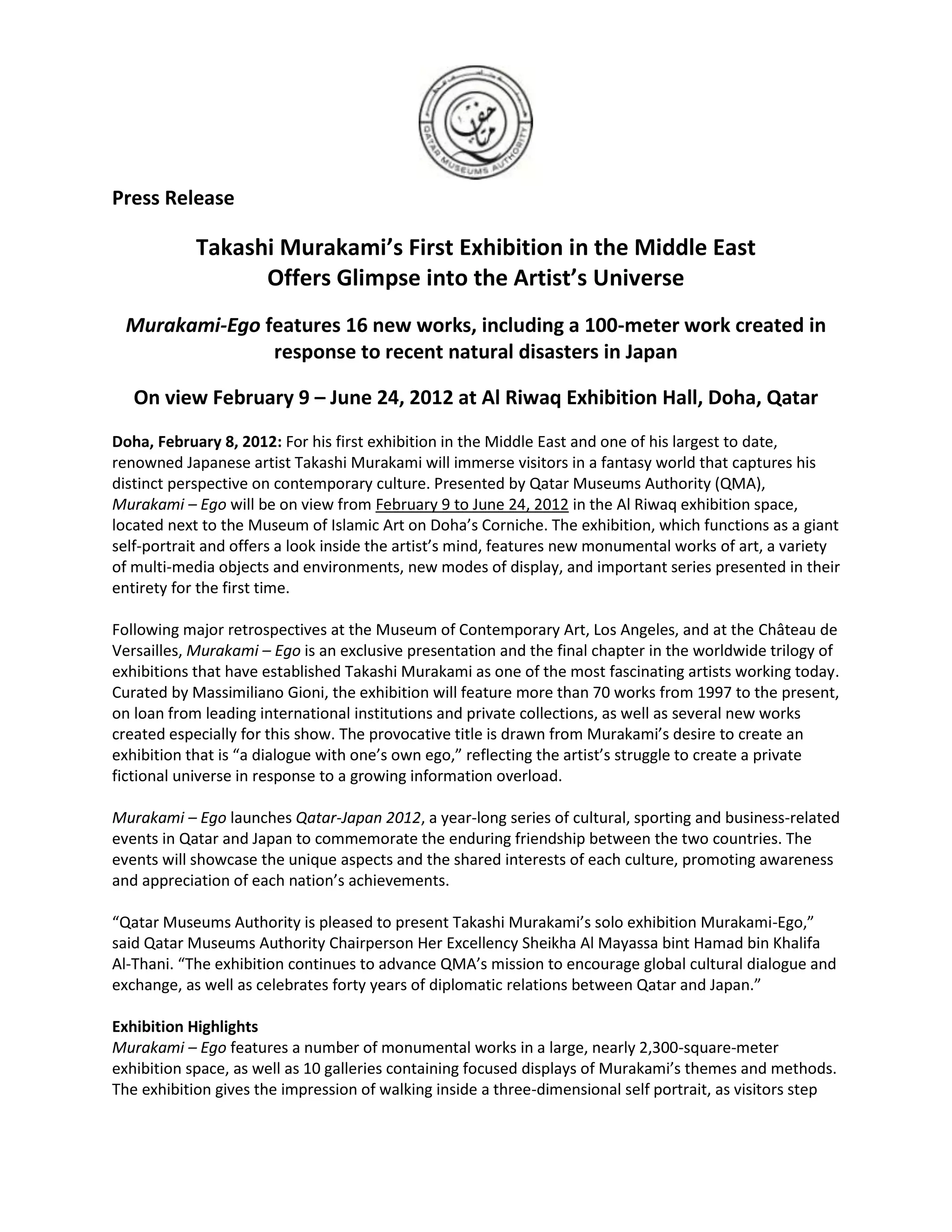 Opening Murakami press release (English) | PDF